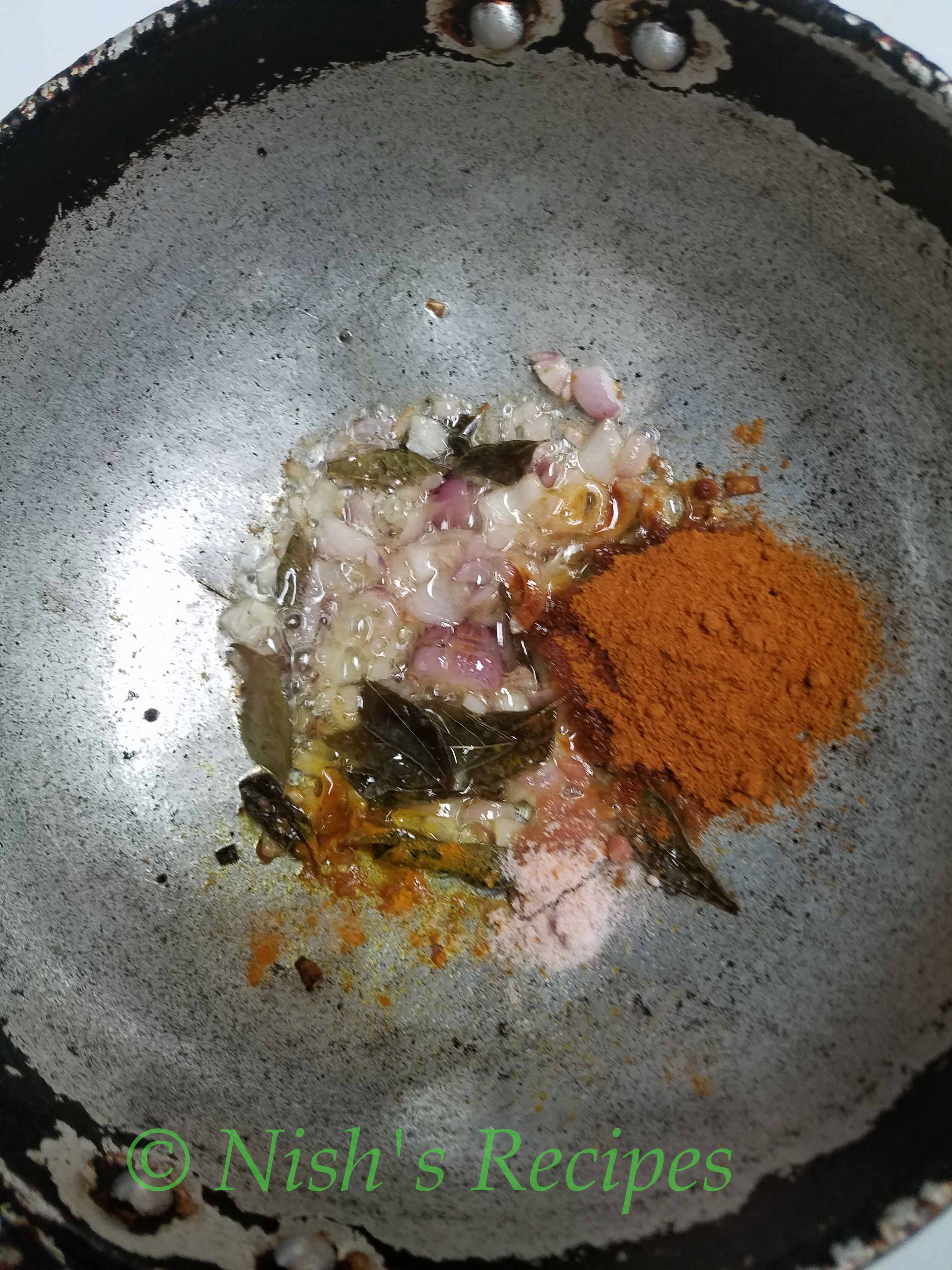 Cheppakilangu Fry » Nish's Recipes » Side Dish » Cheppakilangu Fry