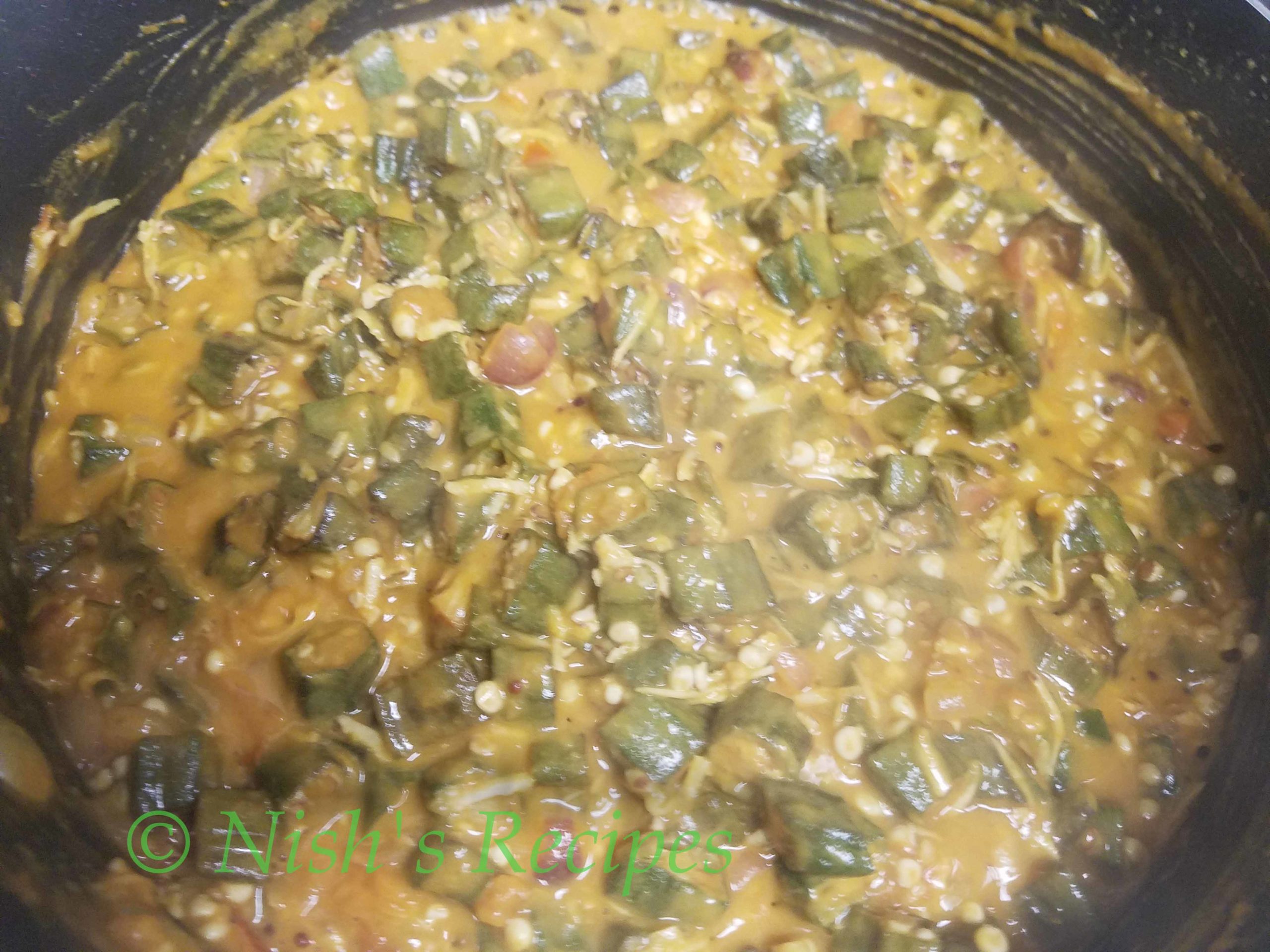 Vendakkai Pachadi » Nish's Recipes » Vendakkai Pachadi